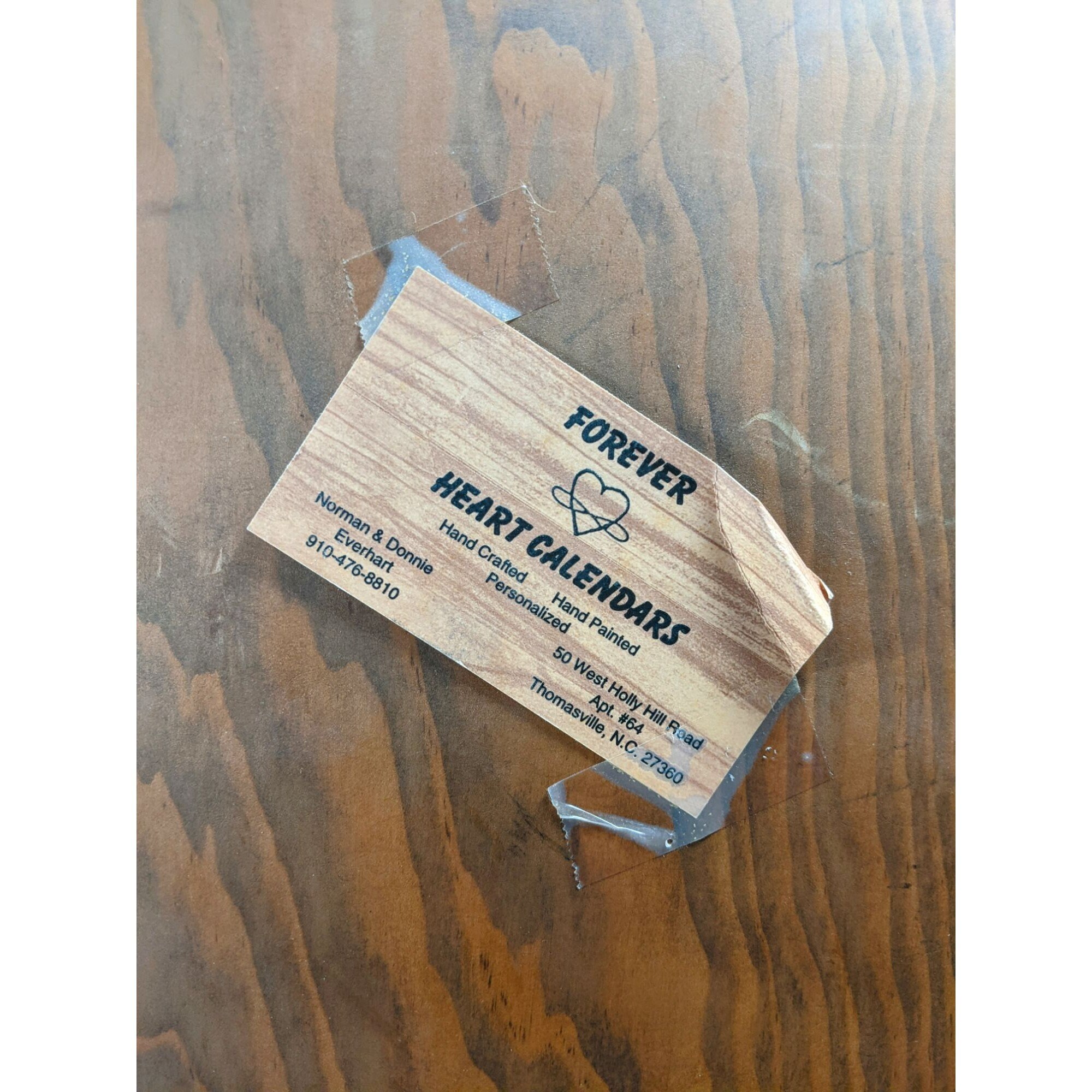 Vintage 1994 Forever Heart Calendars Brand Wooden Perpetual Calendar ...