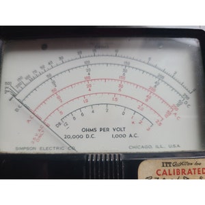 ULTRA RARE Simpson Model 260 Analog Multimeter Early Serial Number #60 ...