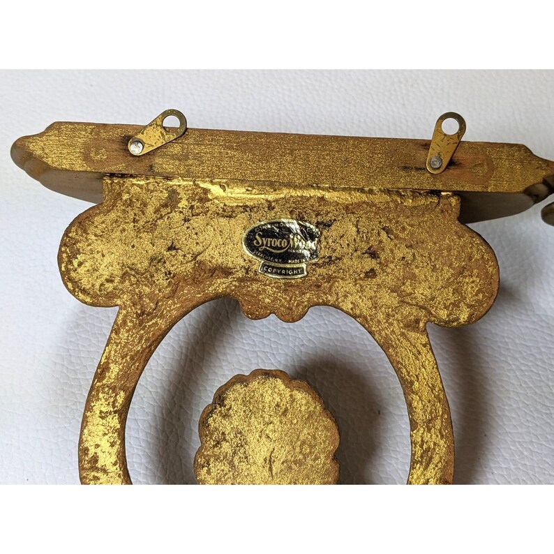 Vintage Syracuse Ornamental Company Syroco Shelves Wall Sconce Plate ...