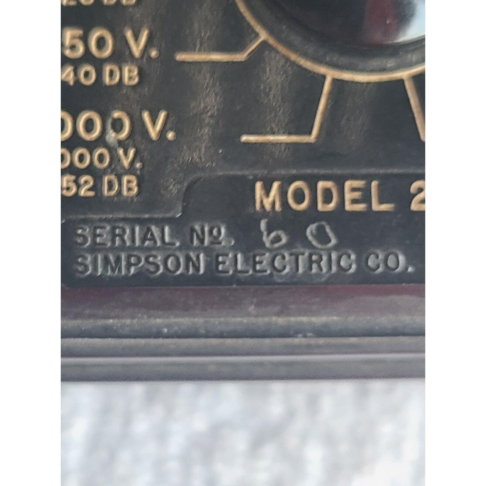 ULTRA RARE Simpson Model 260 Analog Multimeter Early Serial Number #60 ...