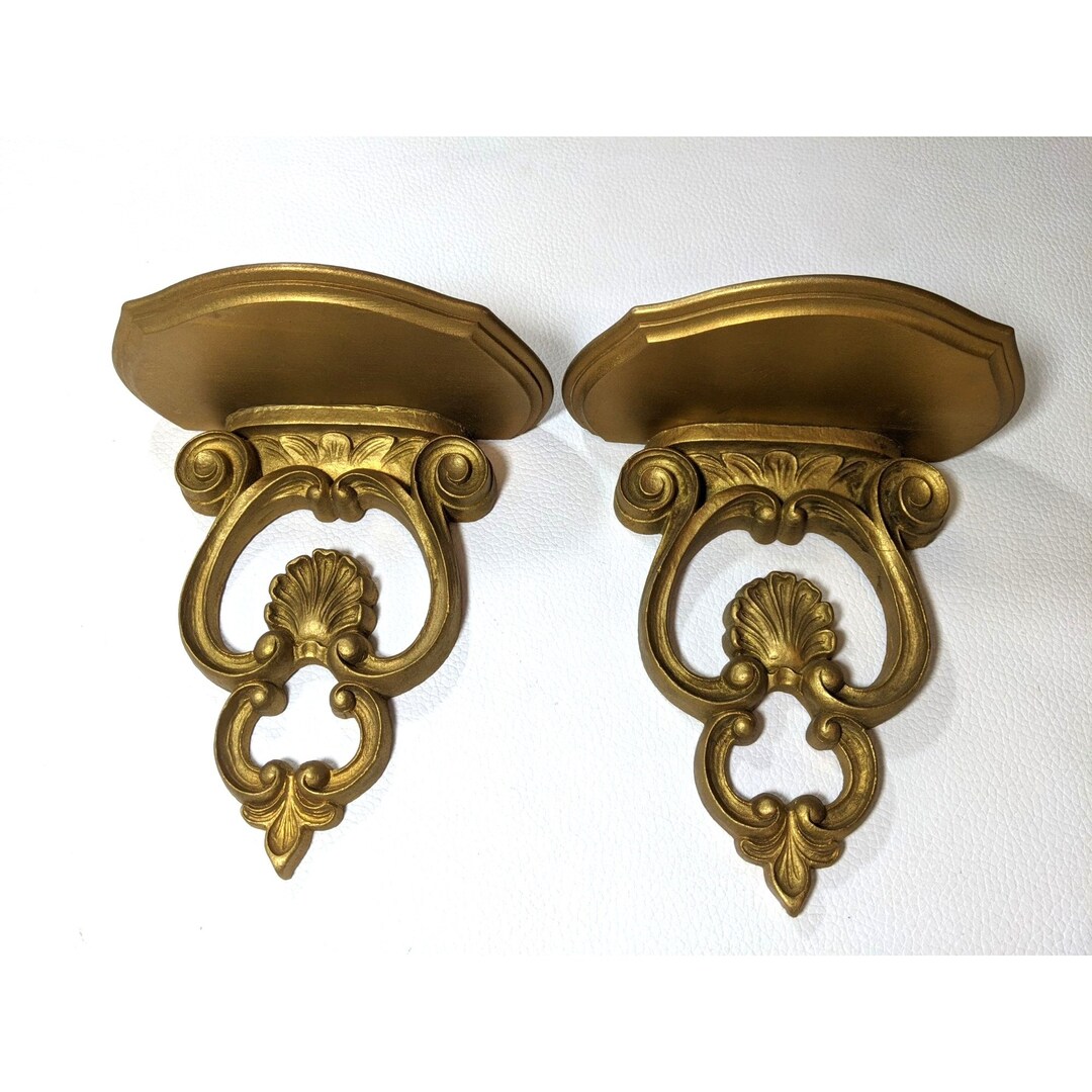 Vintage Syracuse Ornamental Company Syroco Shelves Wall Sconce Plate ...