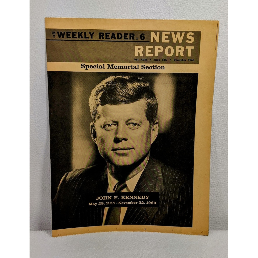 December 1963 My Weekly Reader News Report John F. Kennedy Special ...