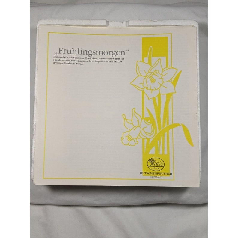 1987 Hutschenreuther Ursula Band Teller Porcelain Plate "spring Morning ...