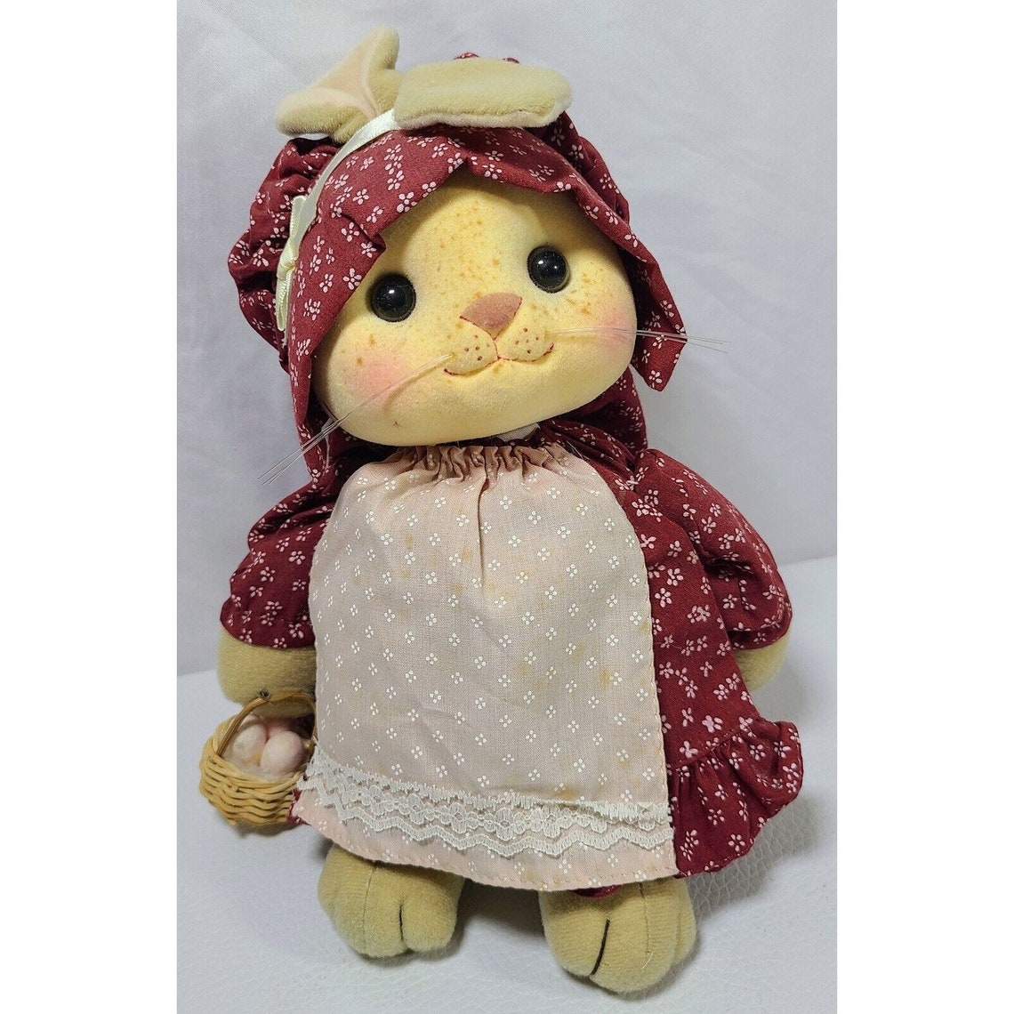 Vintage 1986 Enesco Musical Rabbit Tomorrow Annie Red Riding Hood Wind ...