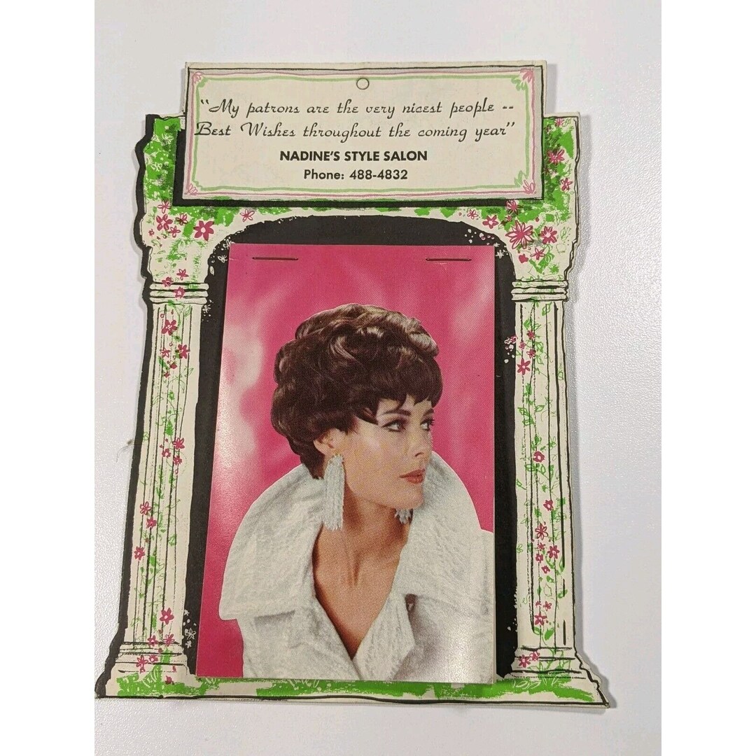 1969 Hair Style Calendar Free Standing Same Days as 2025 Nadine's Salon ...