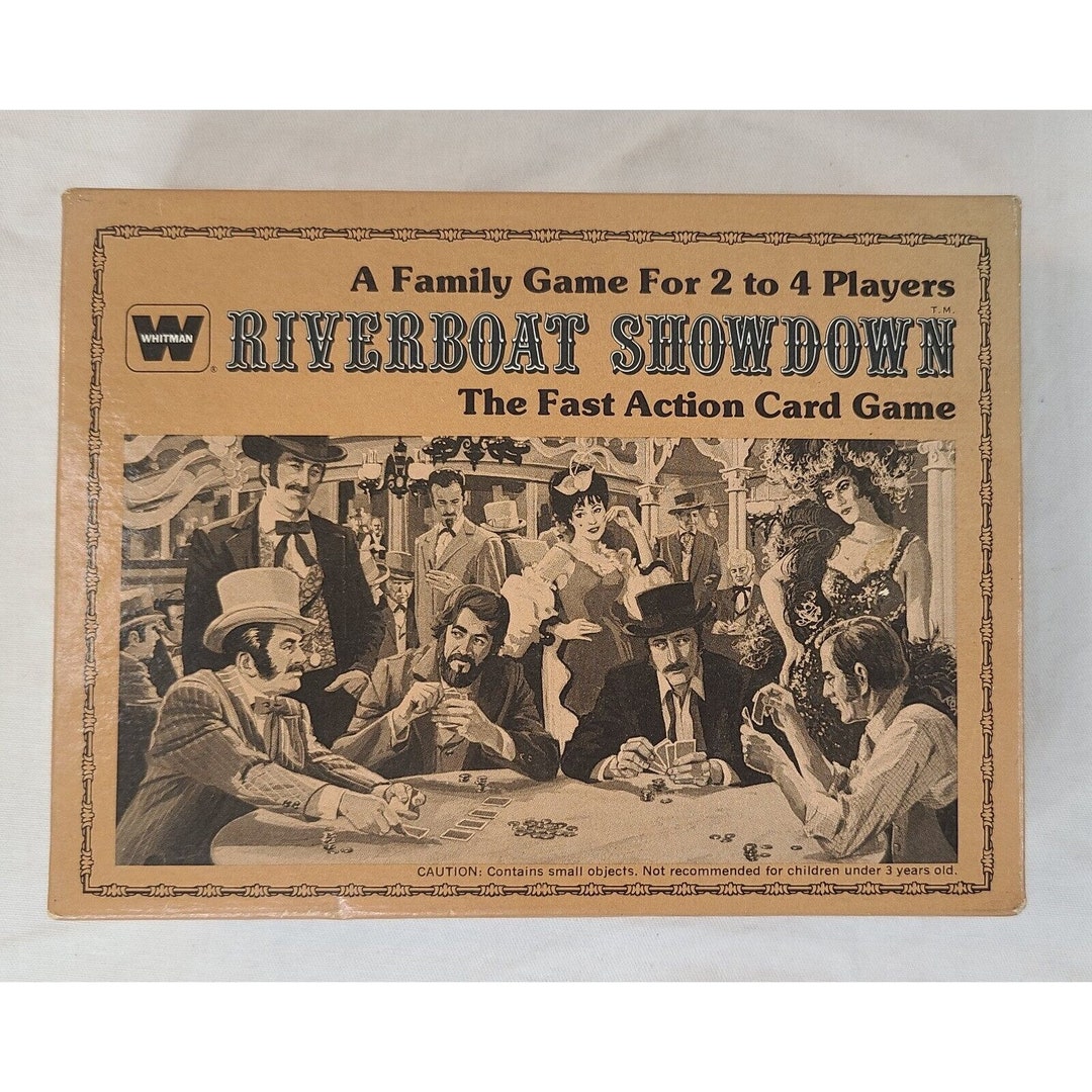 Vintage Riverboat Showdown Game #4422 Whitman Fast Action Card Game ...