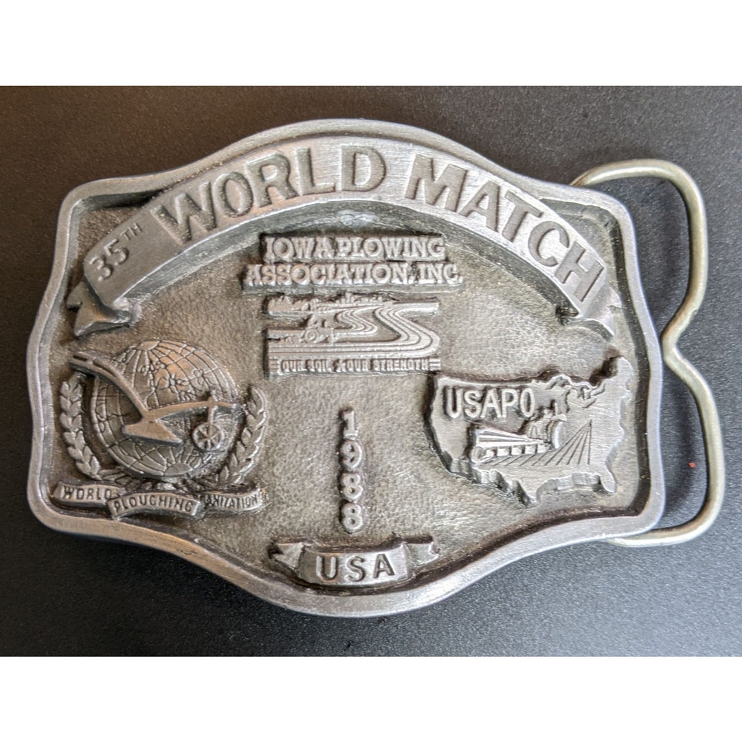 Vintage Belt Buckle Limited Edition World Ploughing Match Commemorative ...