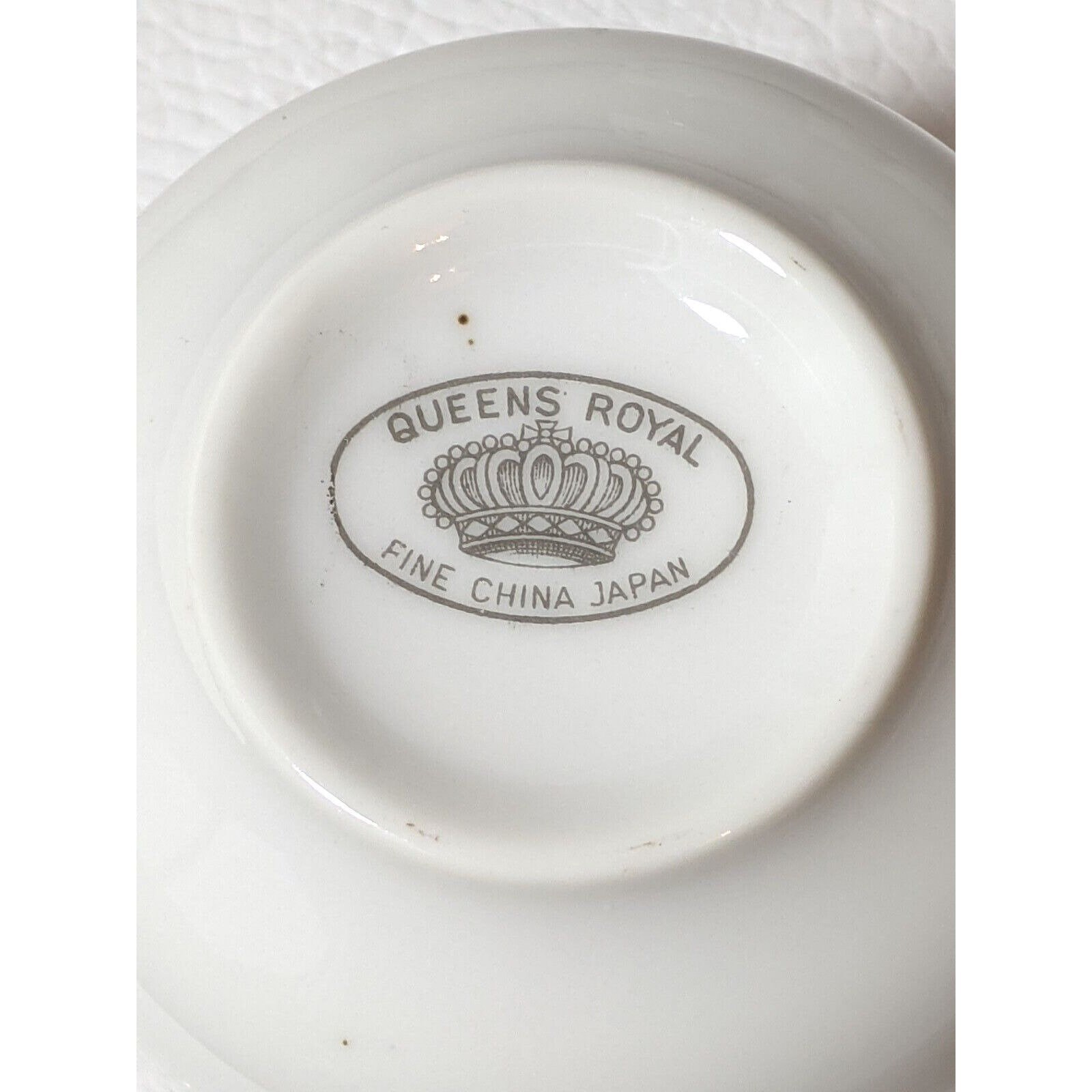Queen's Royal China Japan Tea Trio Cup Saucer Plate Gray Rose Silver 14 ...