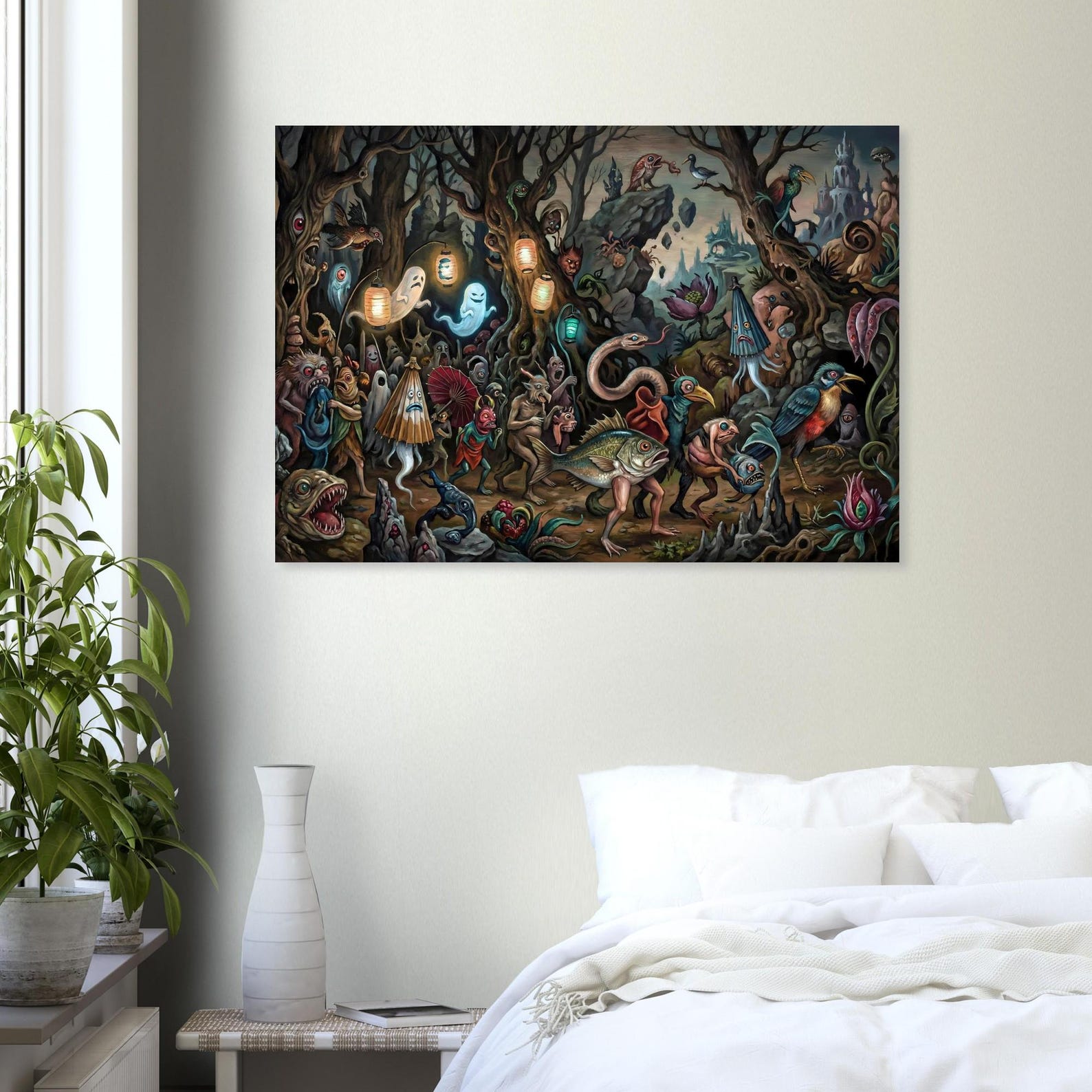 Japanese Folklore Hyakki Yagyo Poster Surreal Yokai Art Print - Etsy