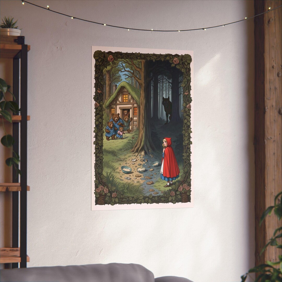 Little Red & Three Bears Crossover Poster | Classic Storybook ...