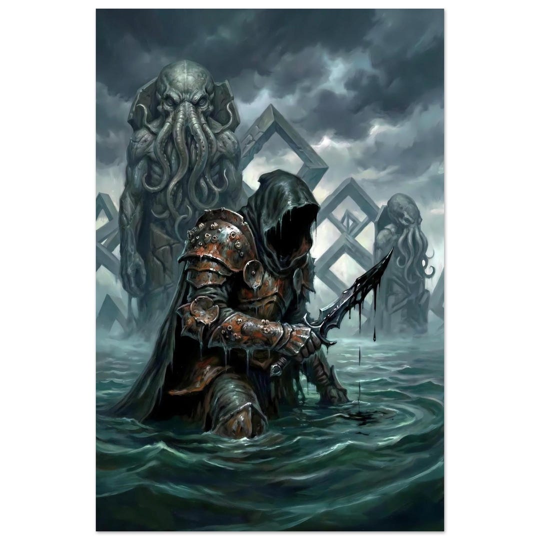 Lovecraftian Cultist R'lyeh Dark Fantasy Gothic Horror Poster - Etsy