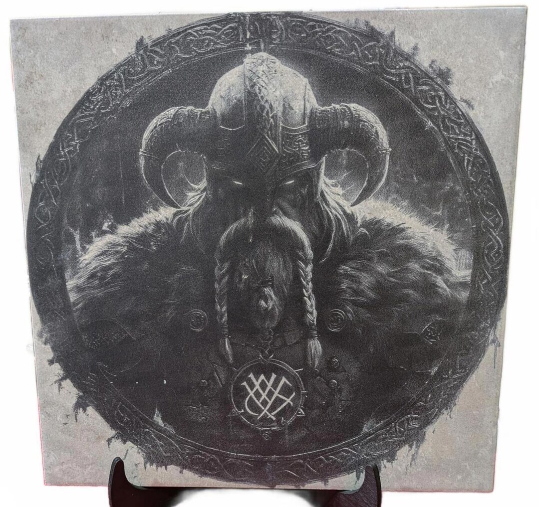 Nordic Viking Laser Engraved 12x12" Ceramic Tile Fabric Back One of a ...