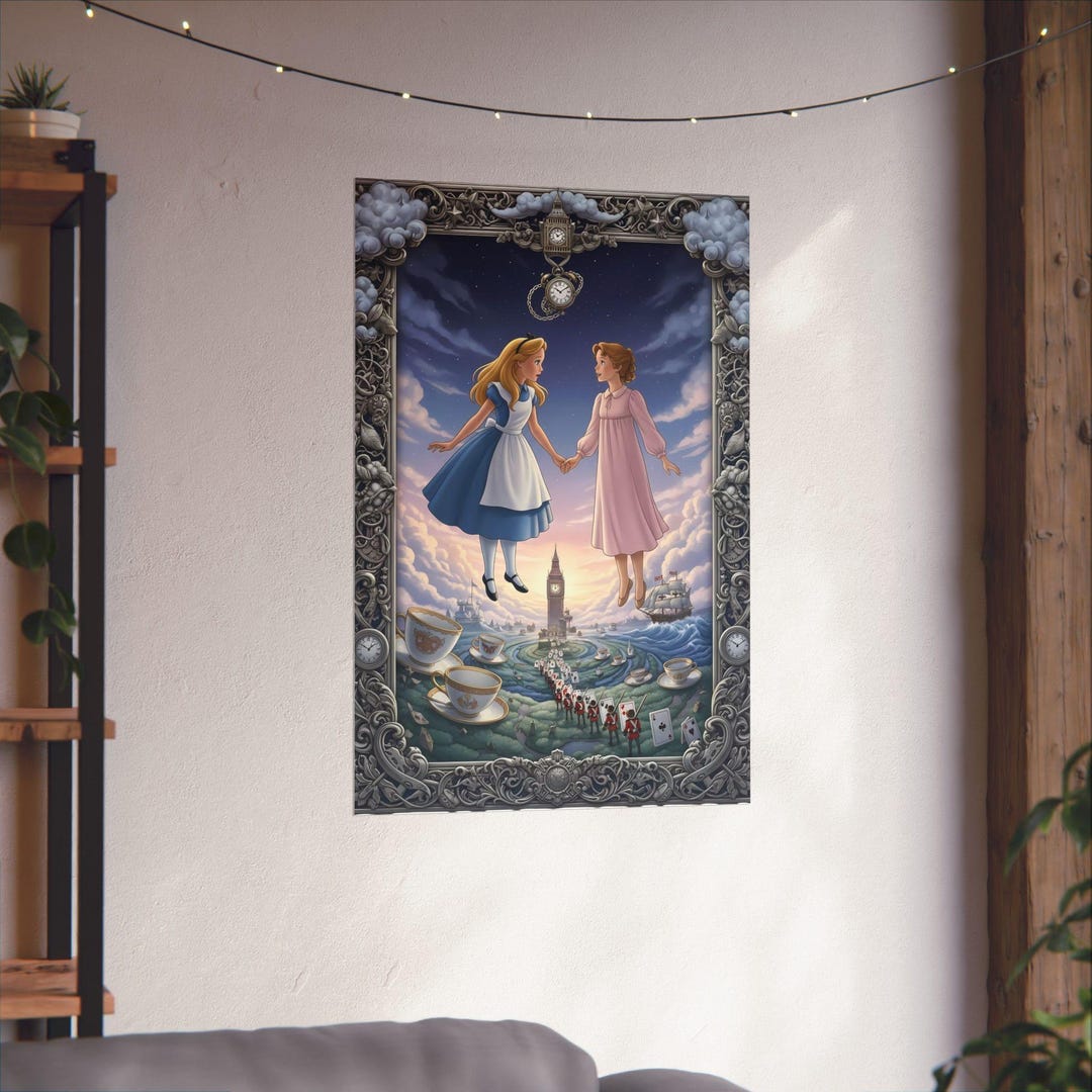 Alice and Wendy Crossover Art | Dreamscape Fantasy Poster | Classic ...