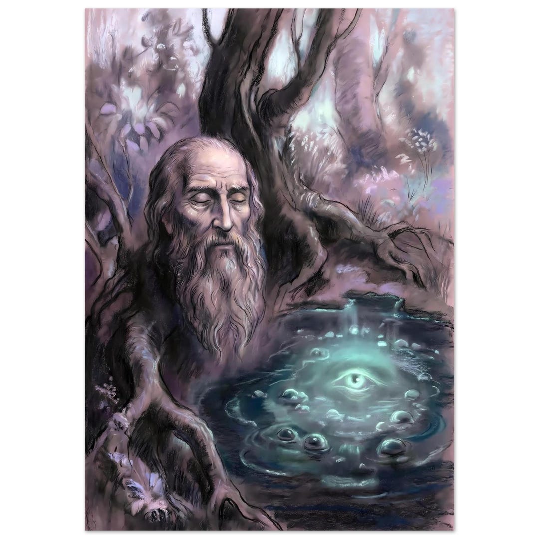 Mimir's Well Art Print – Norse Mythology, Odin's Eye - Etsy
