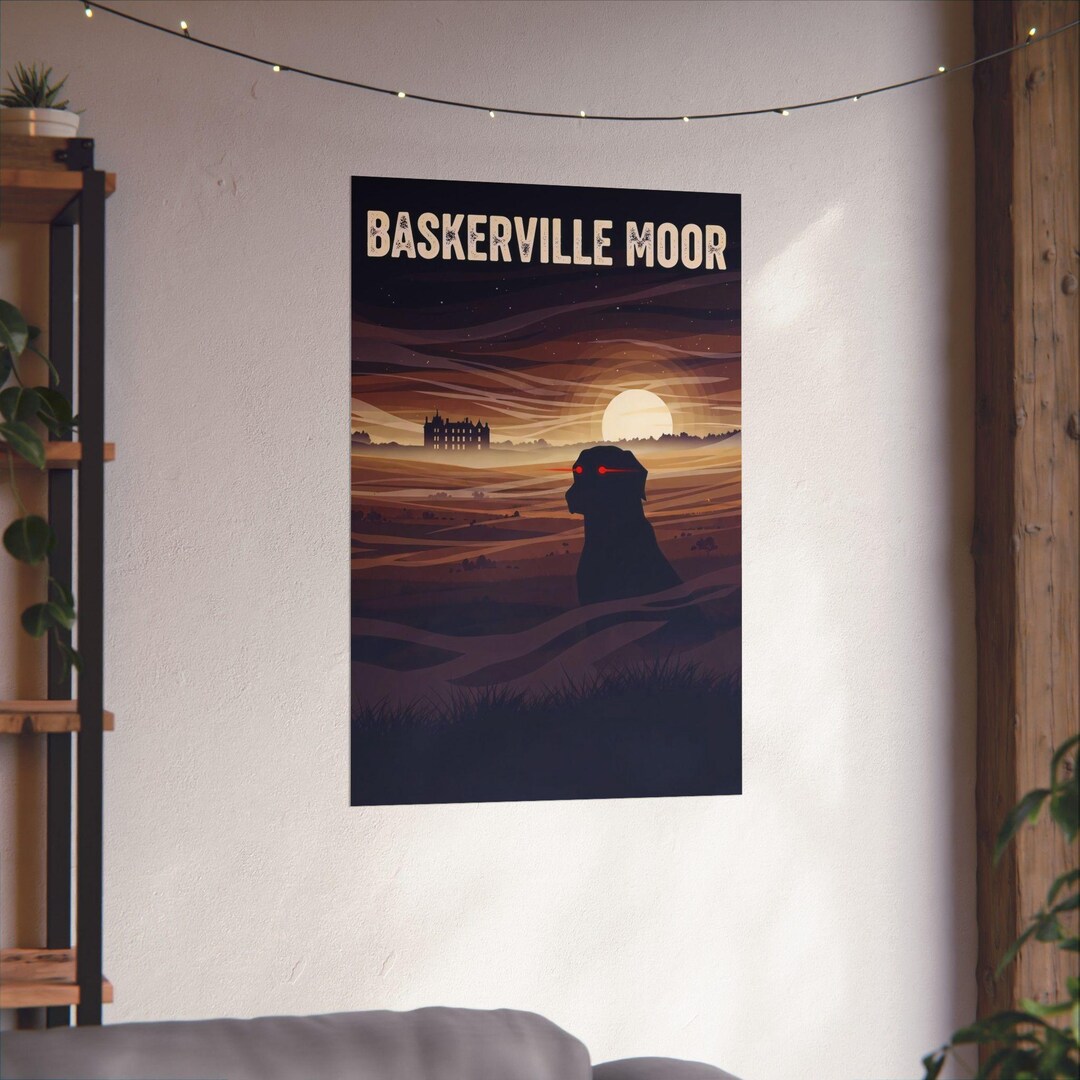 Baskerville Moor Minimalist Poster | Hound of the Baskervilles Gothic ...