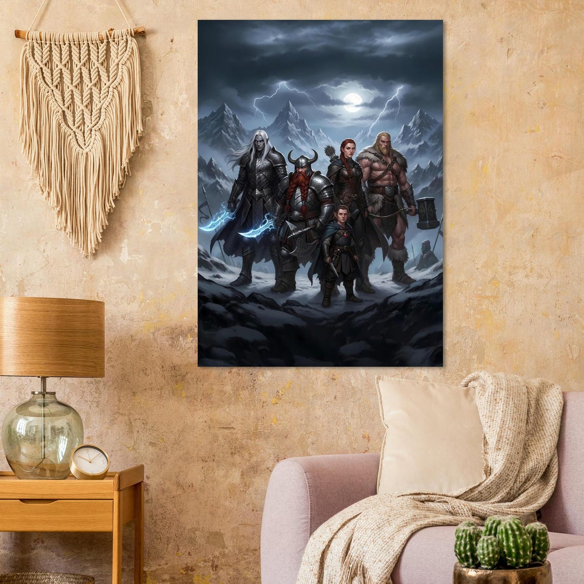 Drow Elf Fantasy Adventuring Party Poster | Dark Fantasy RPG Hero Group ...