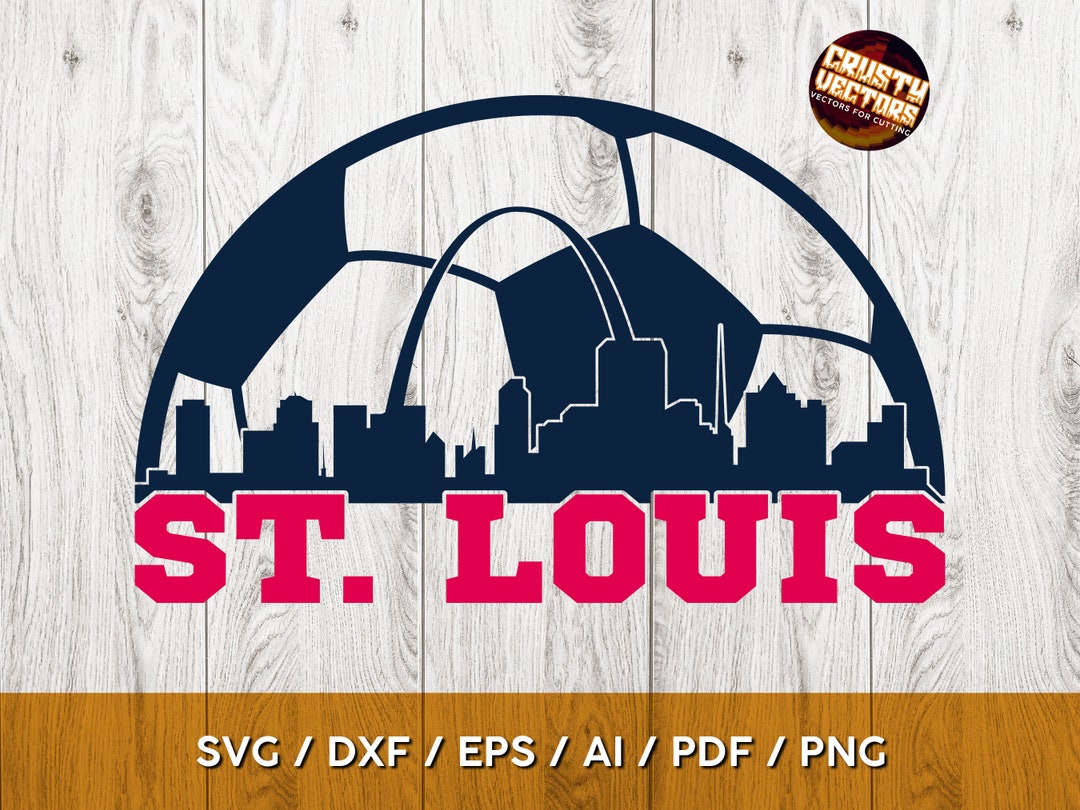St Louis Soccer Ball and Skyline Design | Perfect for Printing, Cutting ...