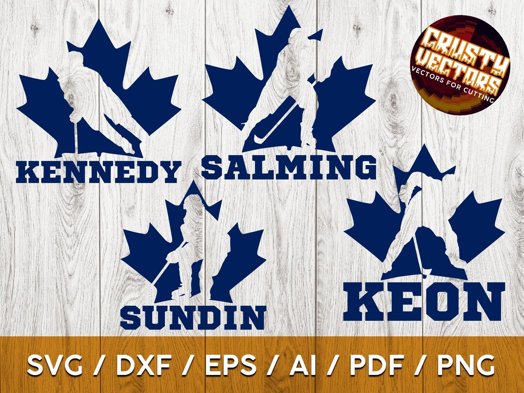 Collection of Toronto Hockey Legends and Maple Leaf for Cutting, Print ...