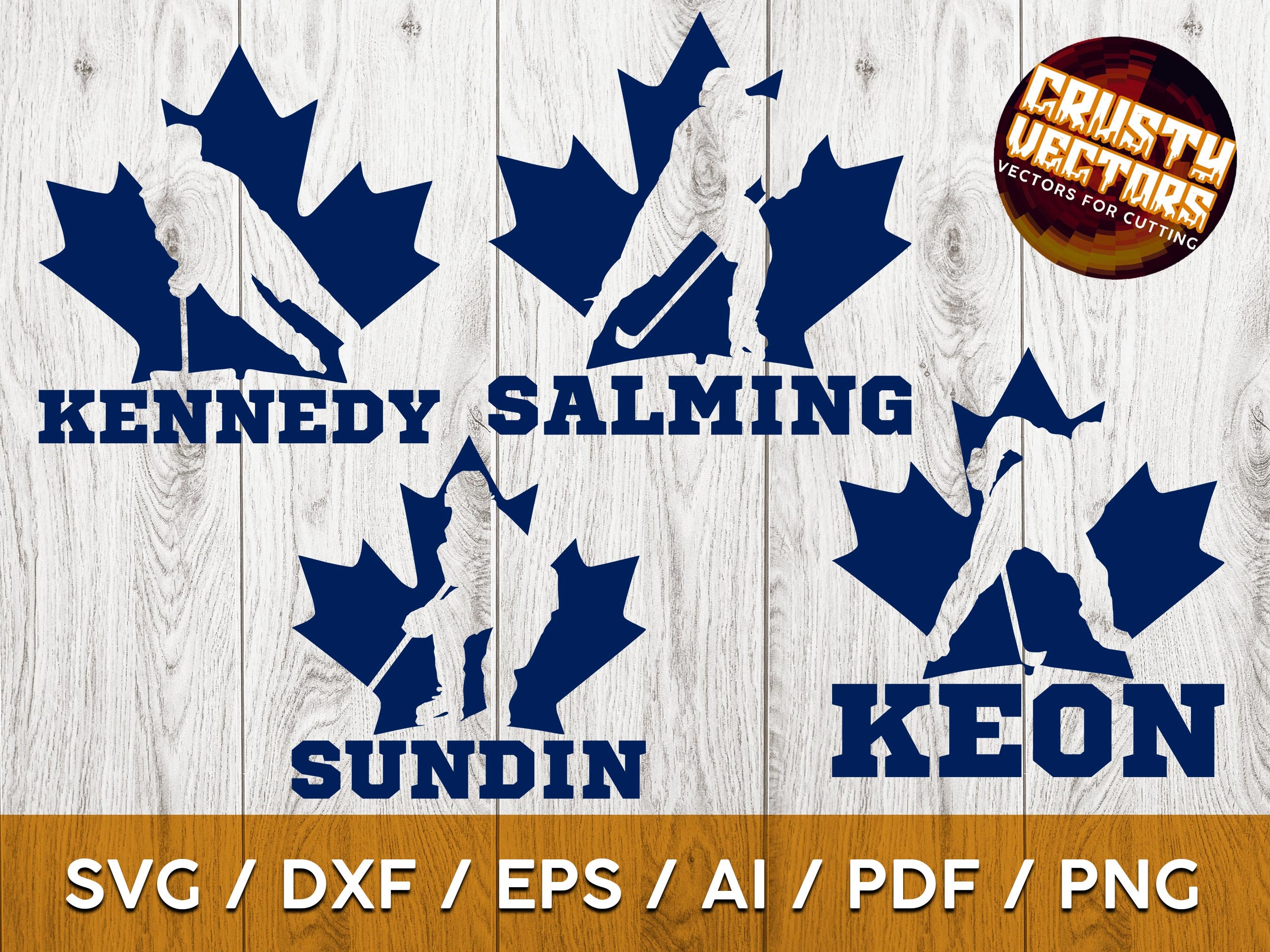 Collection of Toronto Hockey Legends and Maple Leaf for Cutting, Print ...