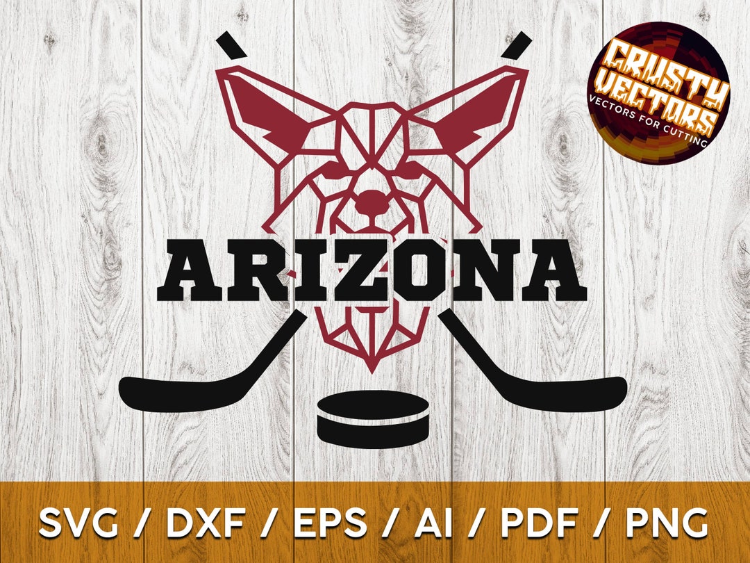 Arizona Hockey Sticks and Puck Inspired Art for Sublimation, Cutting ...