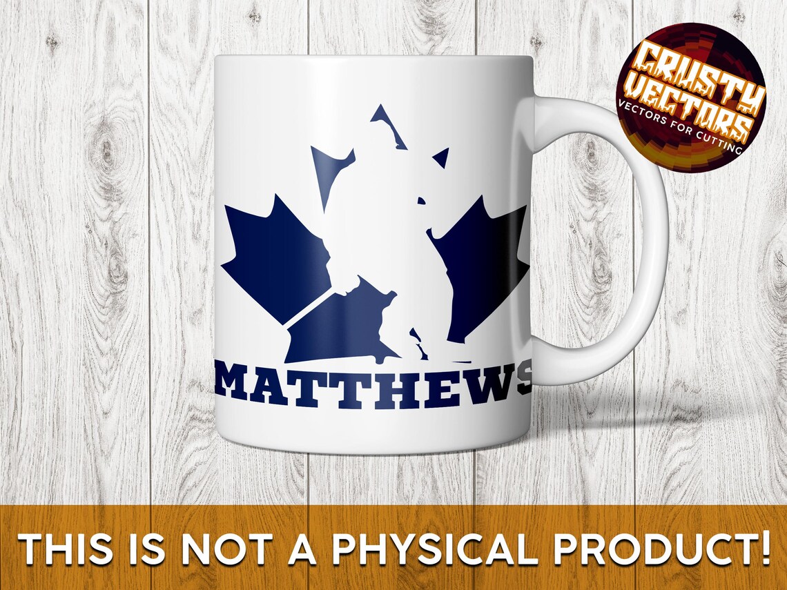 Toronto Matthews Player Negative Space With Maple Leaf for Cutting ...