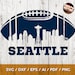 Seattle Football Fan Art Design With Skyline for Printing, Cutting and ...