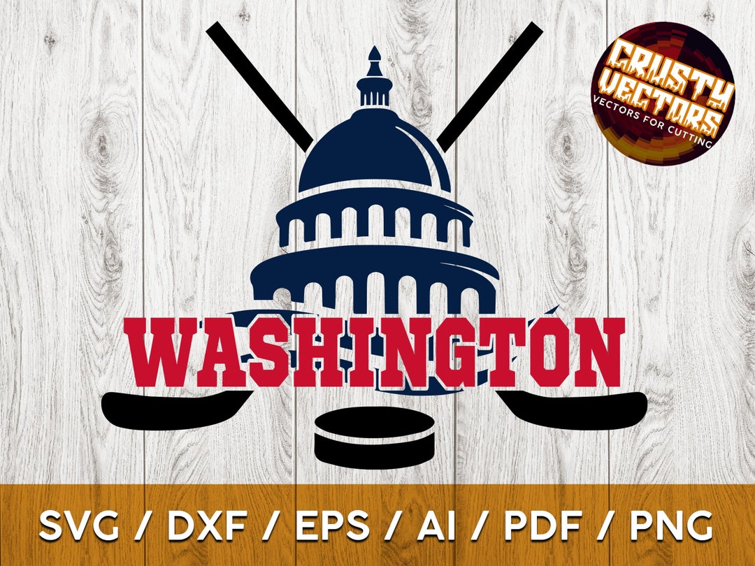 Washington Hockey Sticks and Puck Inspired Art for Cutting & - SVG, AI ...