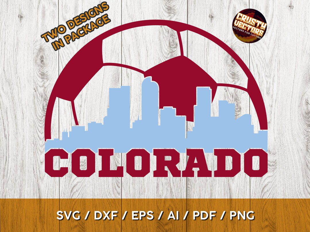 Colorado Soccer Ball and Skyline Fan Art Design for Print, Cutting and ...