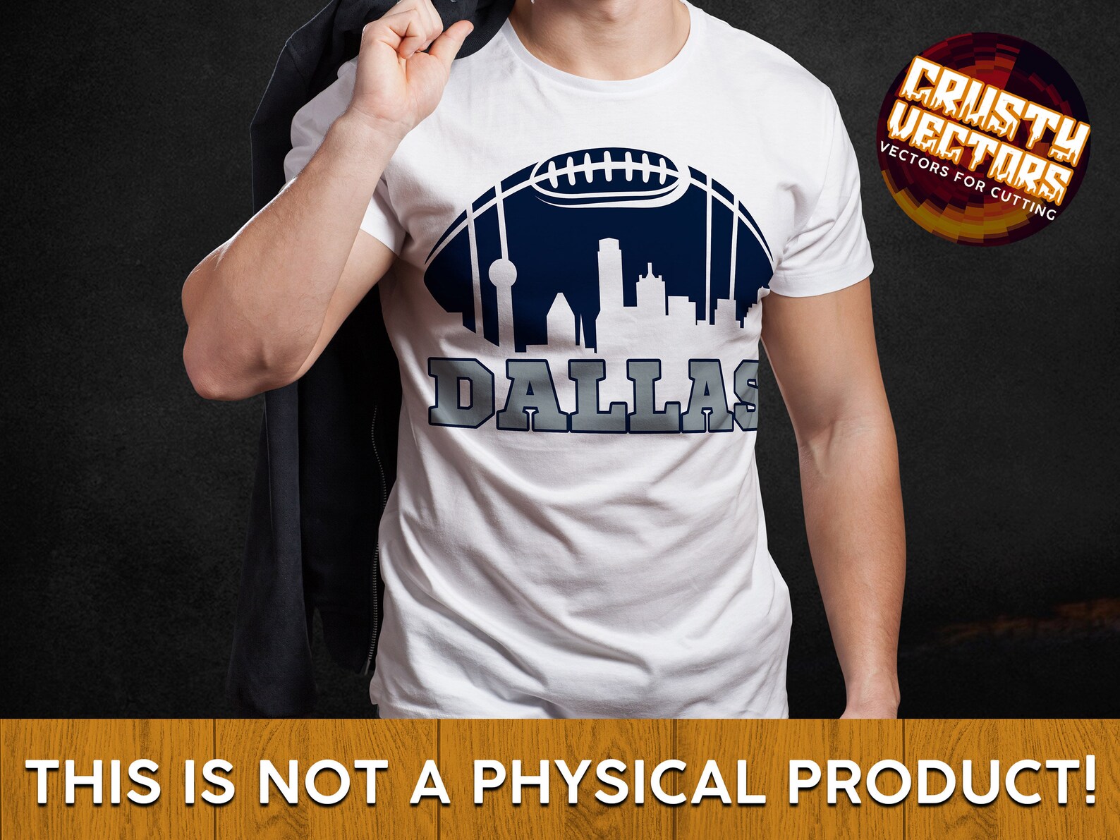 Dallas Football Inspired Design With Skyline for Printing, Cutting and ...