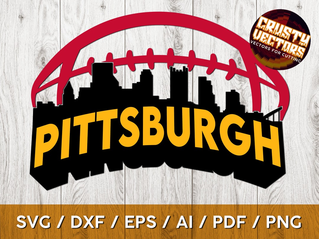 Pittsburgh Skyline With American Football Ball Digital Download in Svg ...