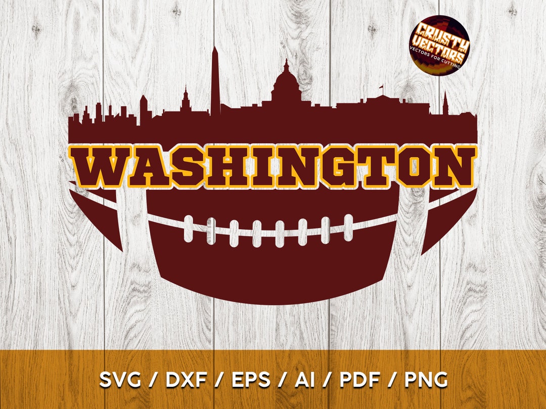 Washington Football Inspired Design With Skyline for Printing, Cutting ...