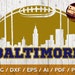 Baltimore Football Sports Design With Skyline. Perfect for Printing ...