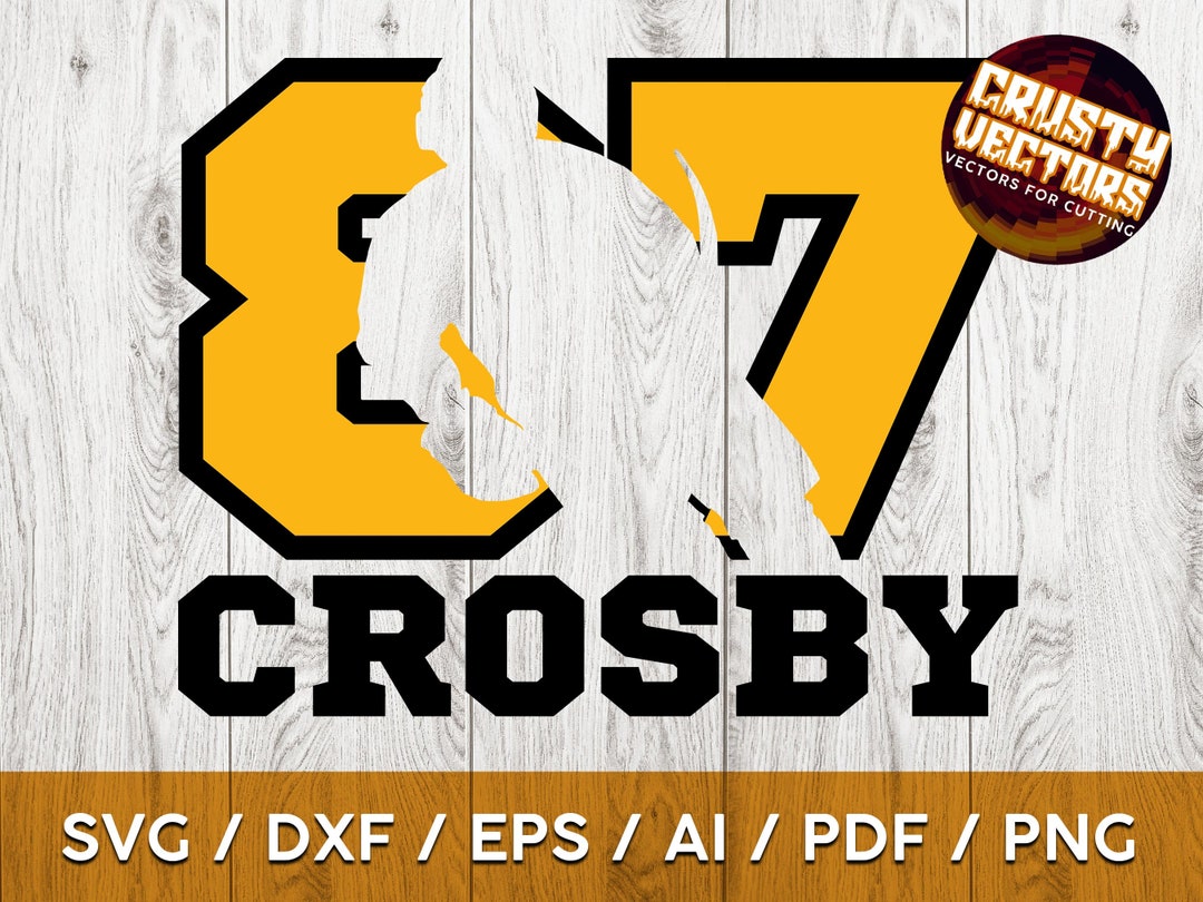 Crosby Pittsburgh Hockey Player Silhouette and Number for Cutting ...