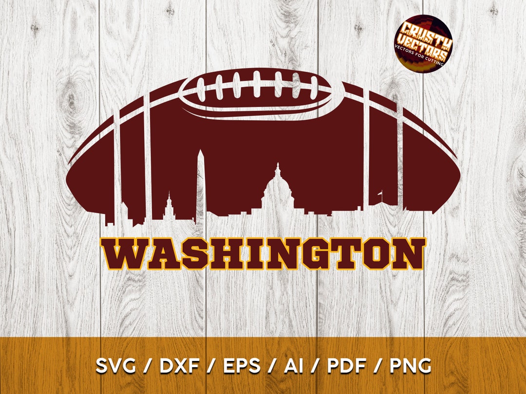 Washington Football Inspired Fan Art With Skyline for Printing, Cutting ...