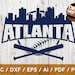 Atlanta Baseball Ball and Skyline Inspired Logo Design for Printing ...