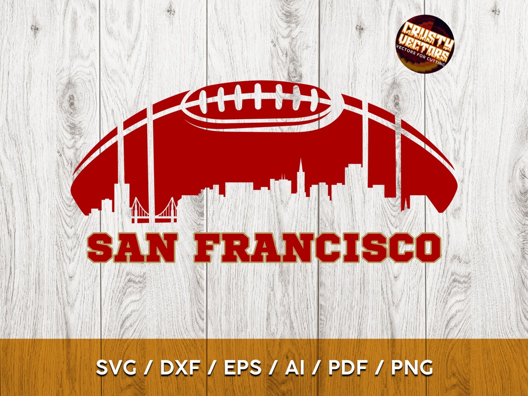 San Francisco Football Design With Skyline - Perfect for Printing ...