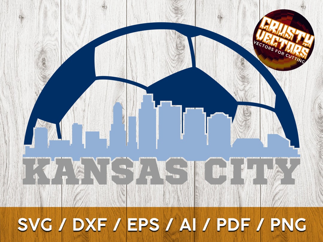 Kansas Soccer Ball and Skyline Design Perfect for Printing, Cutting and ...