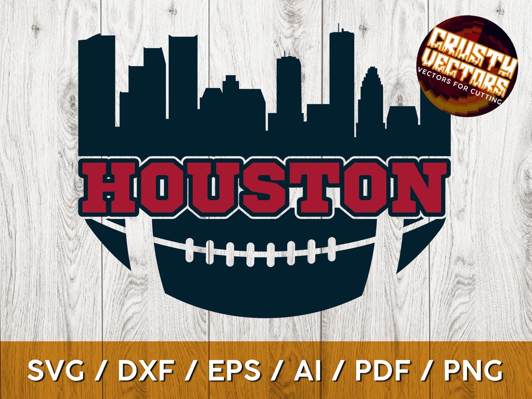 Houston Football Inspired Design Fan Art With Skyline for Printing ...
