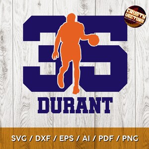 Durant Phoenix Player With Number for Cutting or Printing Svg Ai Eps ...