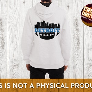 Detroit Football Inspired Design Fan Art With Skyline for Printing ...