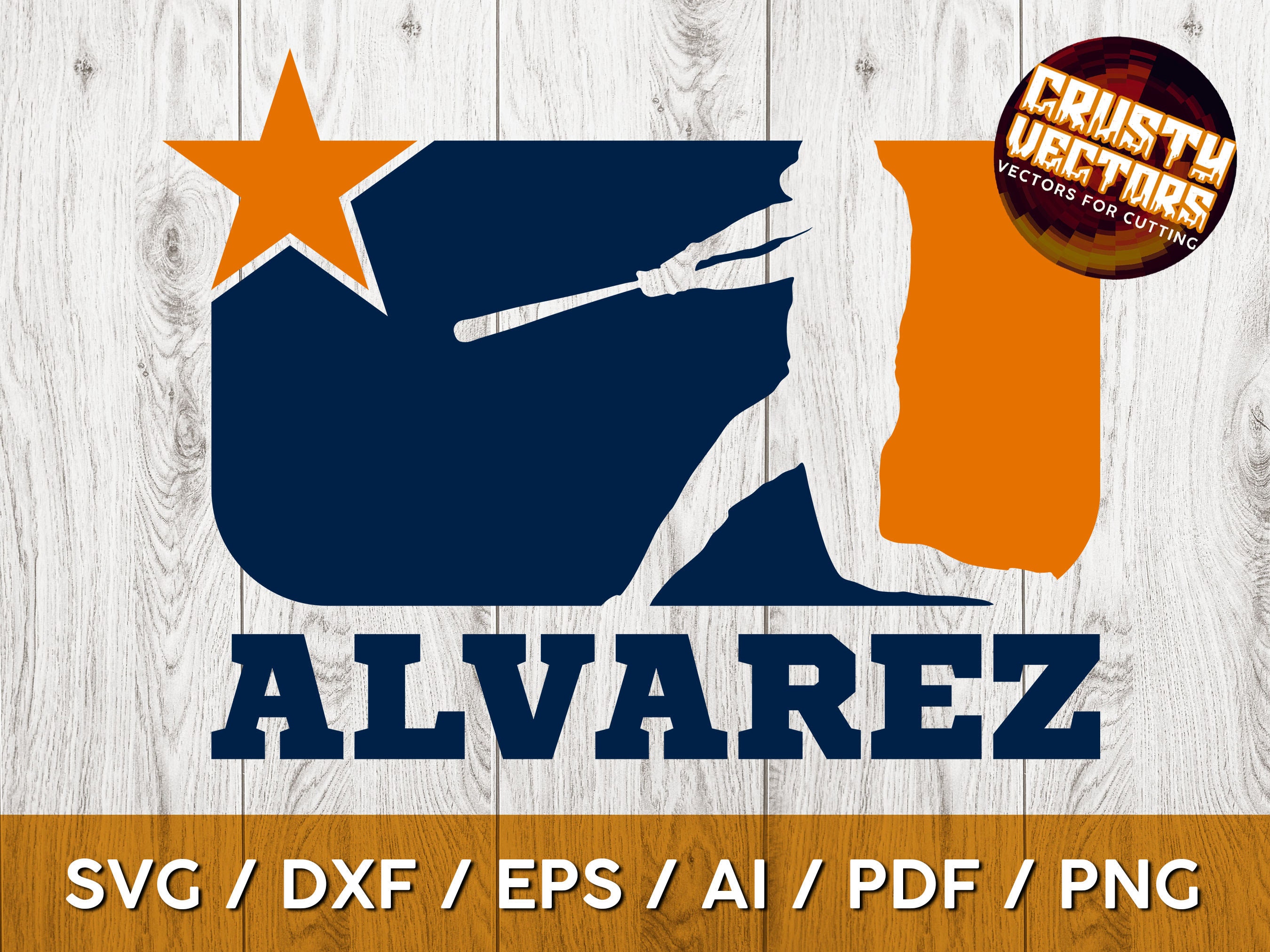 Alvarez Houston Baseball Inspired Logo Design for Printing - Etsy