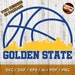 Golden State Basketball Custom Design With City Skyline for Printing ...