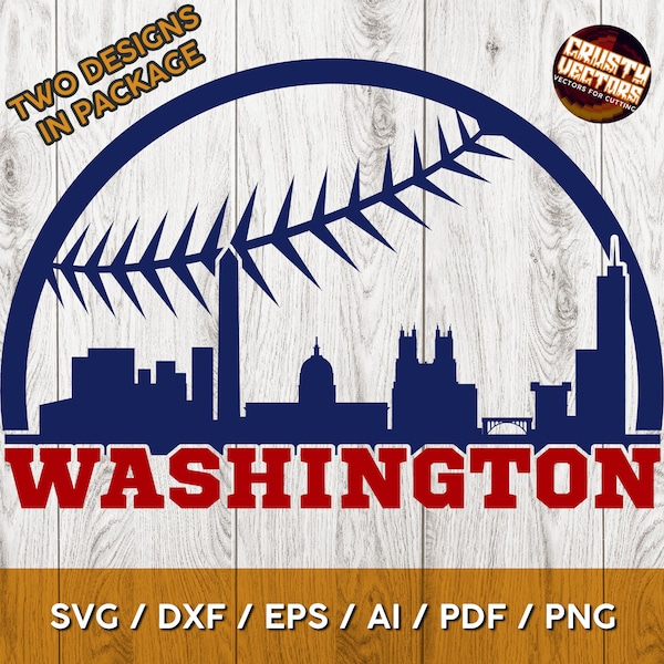 Washington Baseball Svg - Etsy