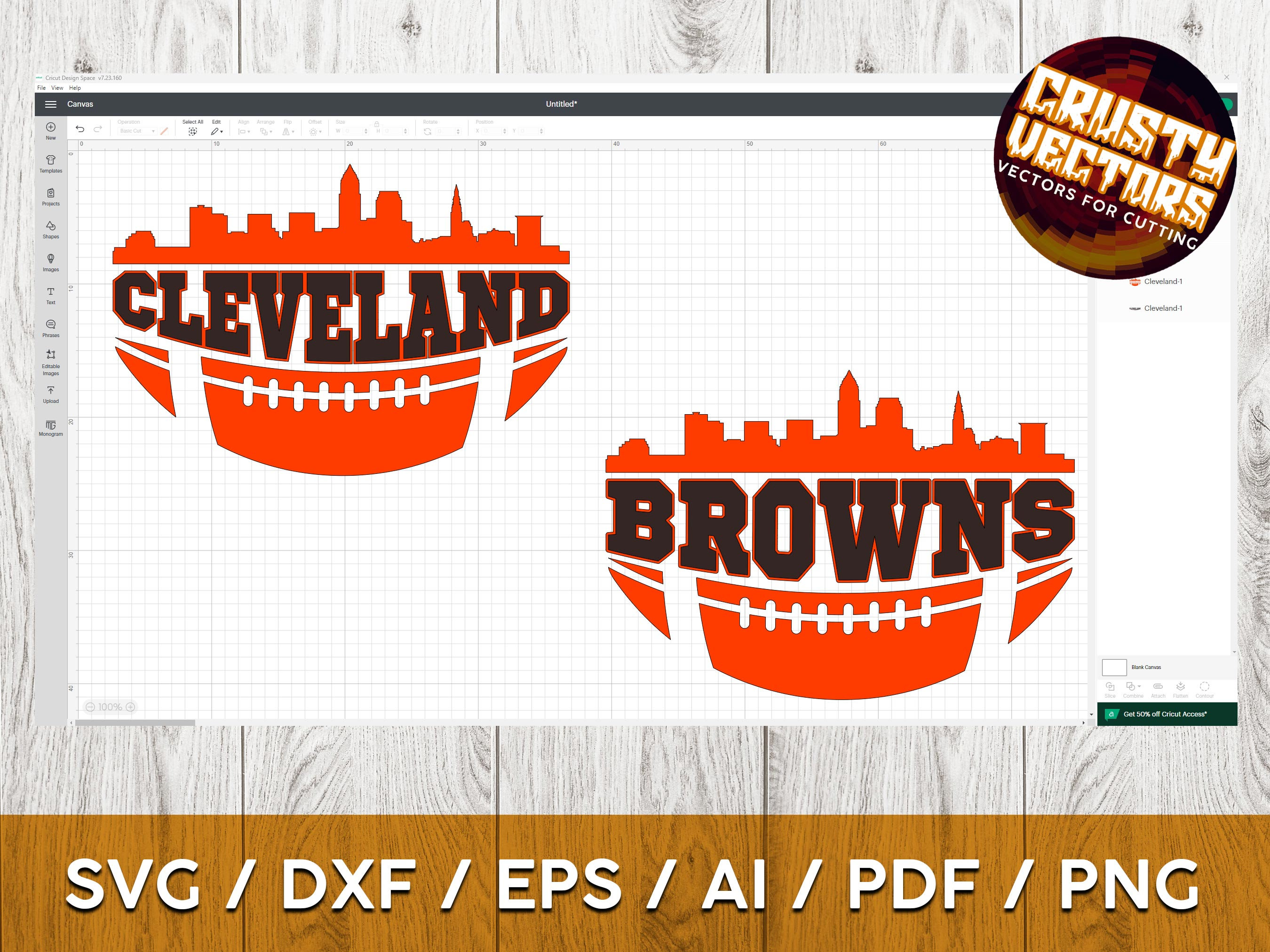 Cleveland Football Inspired Design for Printing Cutting and - Etsy