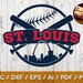 St. Louis Inspired Baseball Ball Design Perfect for Printing and ...