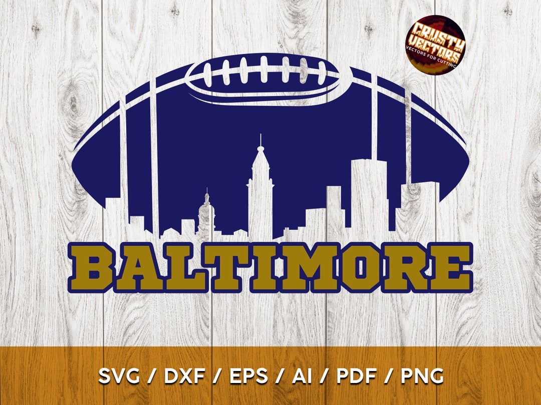 Baltimore Football Sports Design With Skyline. Perfect for Printing ...