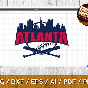 Atlanta Baseball Ball and Skyline Inspired Logo Design for Printing ...