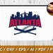 Atlanta Baseball Ball and Skyline Inspired Logo Design for Printing ...