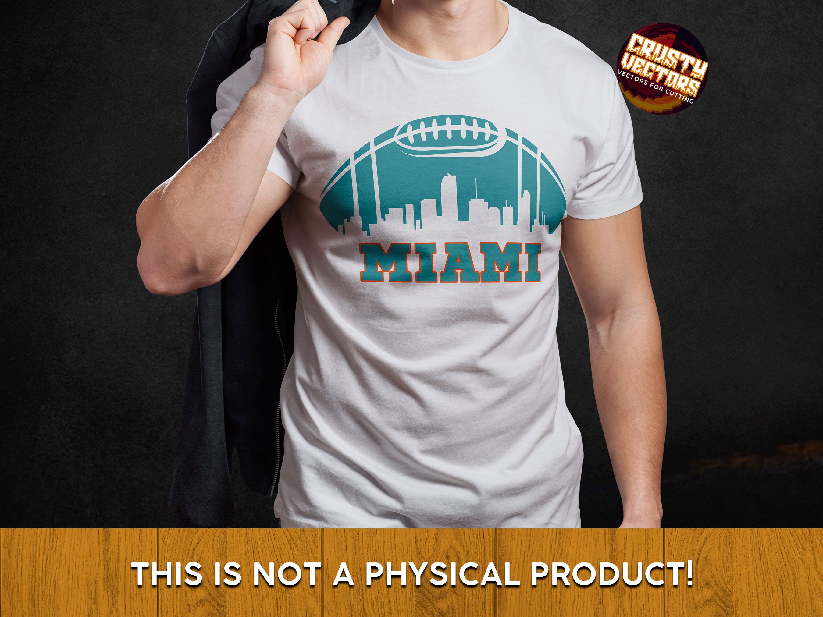 Miami Football Inspired Design With Skyline for Printing, Cutting and ...