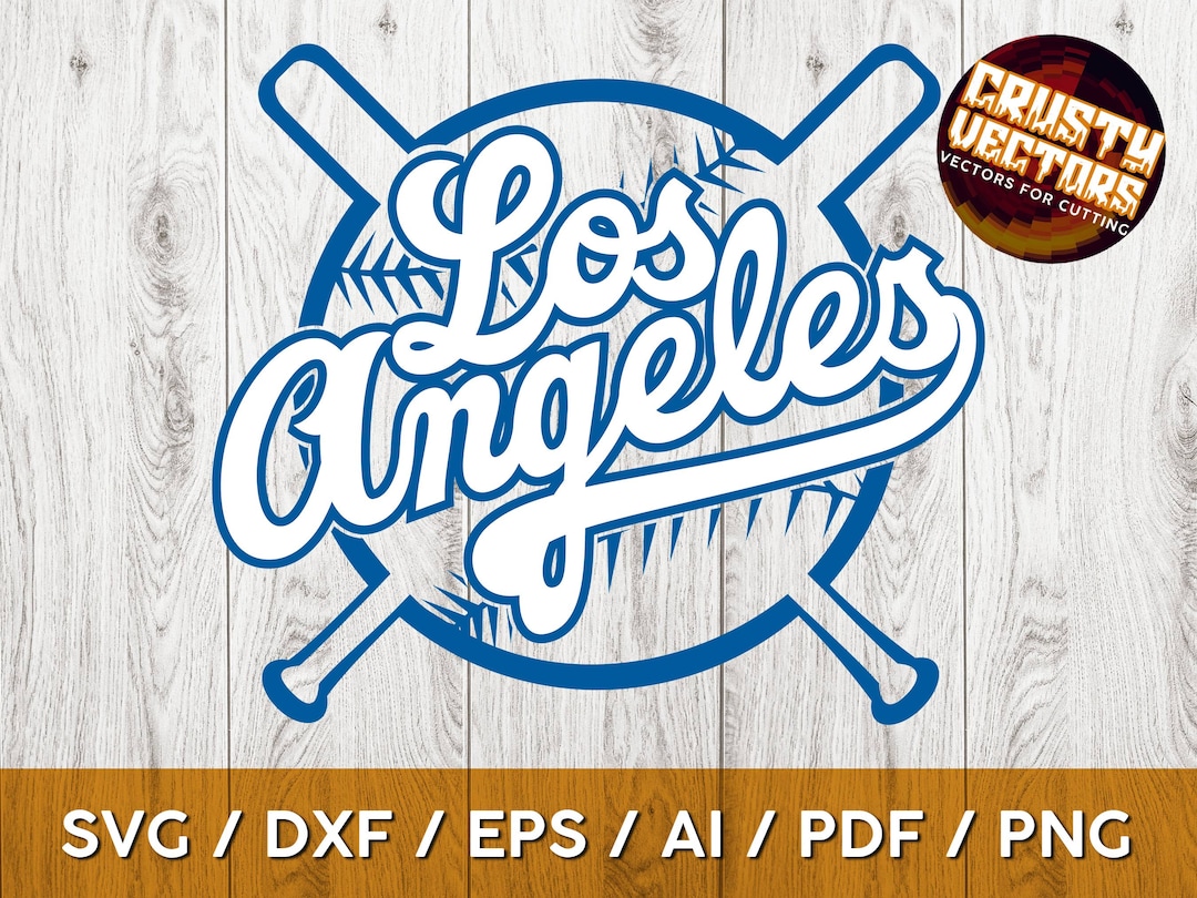 Los Angeles Baseball Ball and Bats Inspired Design for Printing ...